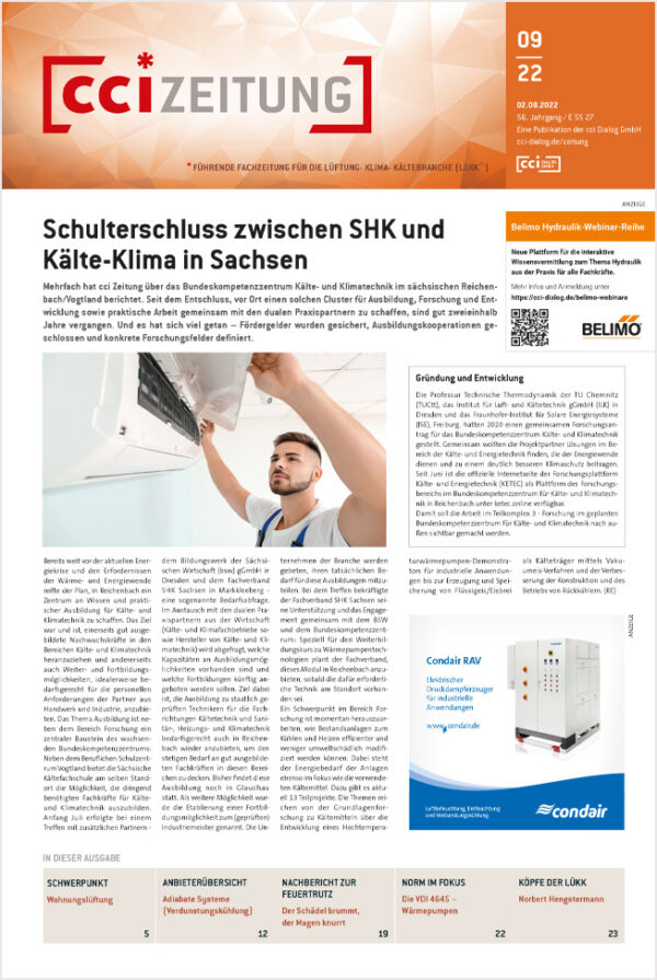 cci Dialog Informationen für die Lüftung Klima Kältebranche