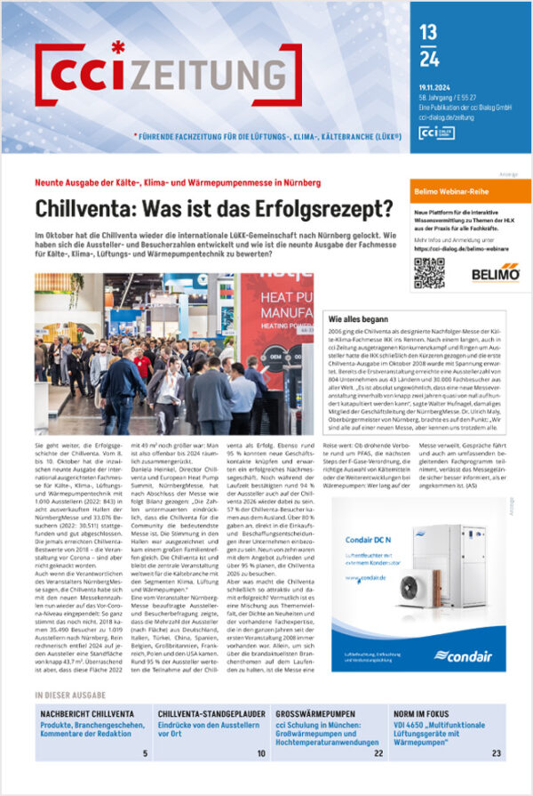cci Dialog Informationen für die Lüftung Klima Kältebranche
