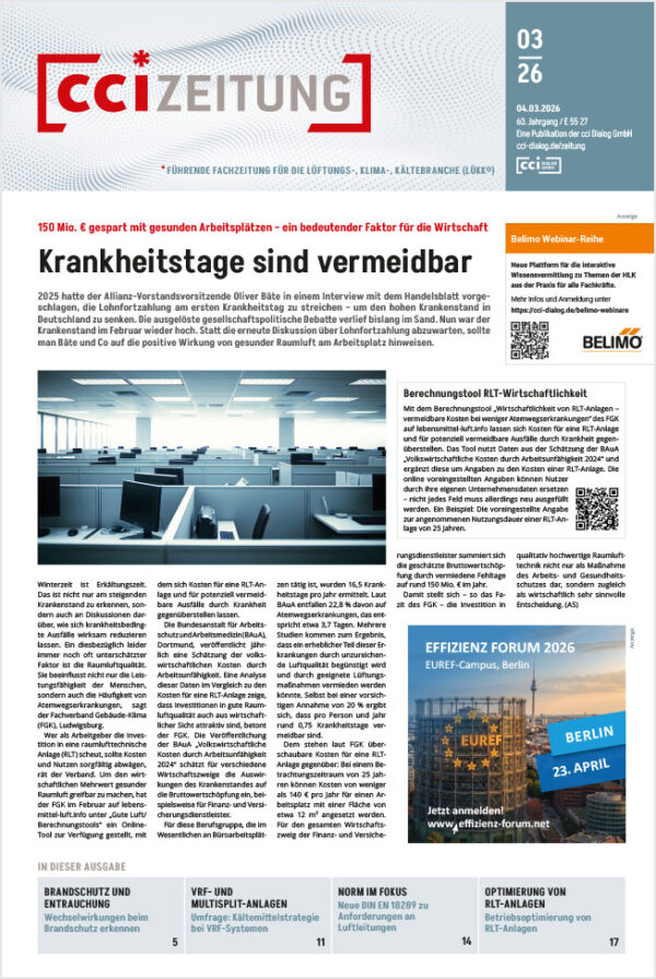 cci Dialog Informationen für die Lüftung Klima Kältebranche